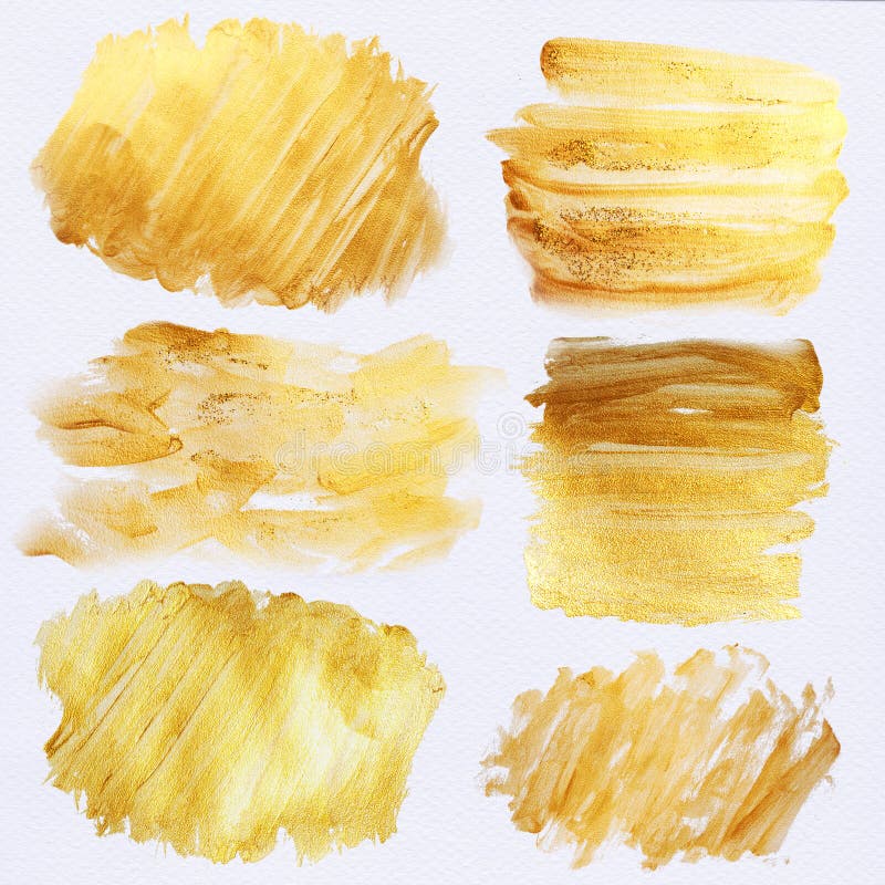 Gold Paint Texture with Glitter. Gold Watercolor Texture Paint Stain ...