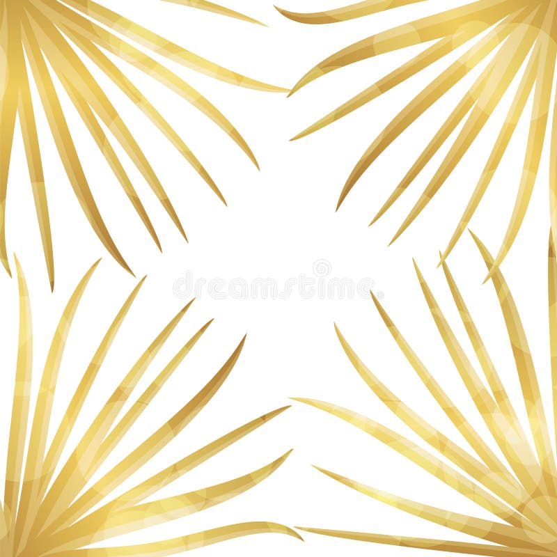 Gold Palm Leaf Vector Background. Vector Illustration Stock Vector ...