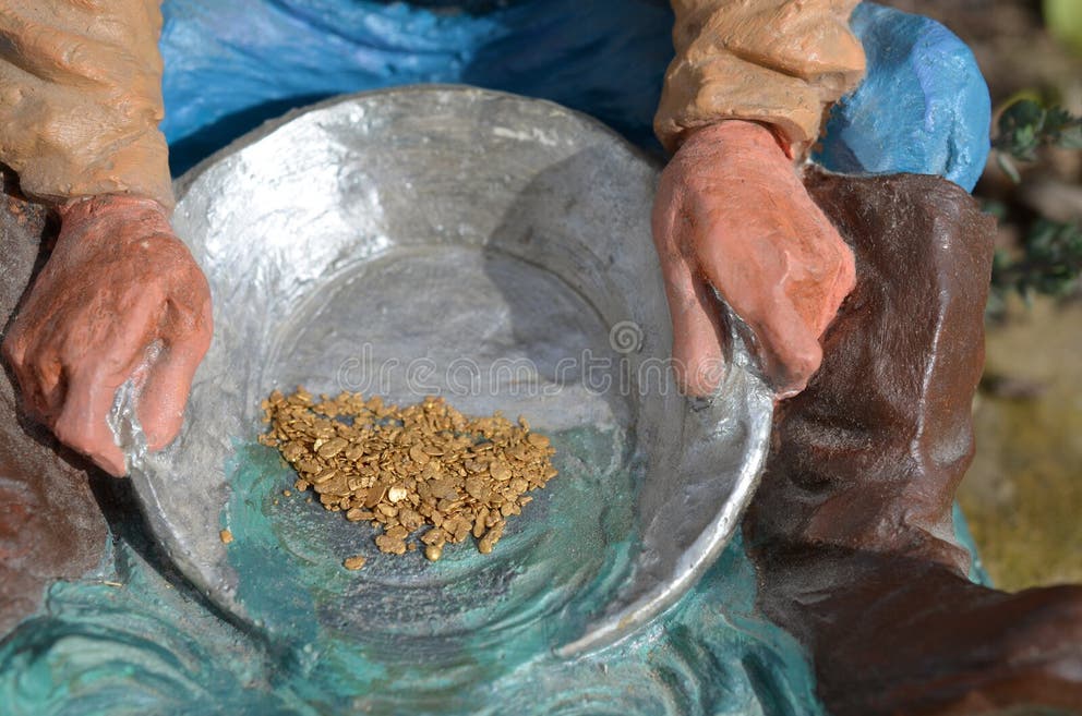 Gold panner stock image. Image of flakes, panning, hobby - 65963699