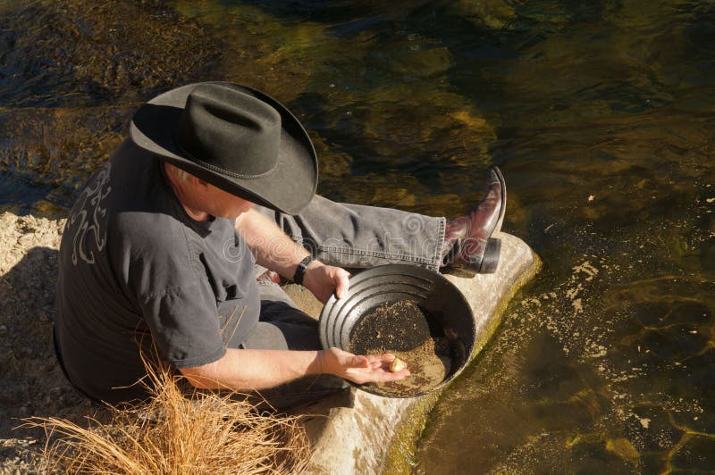 Gold panning stock image. Image of panning, miner, sifting - 37472915