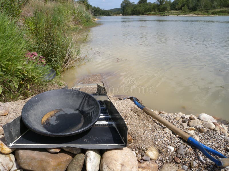 Gold panning stock image. Image of showel, precious, panning - 41273589