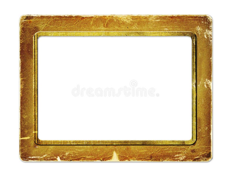 Gold Paper Frame for Portraiture Stock Image - Image of poster, brown ...
