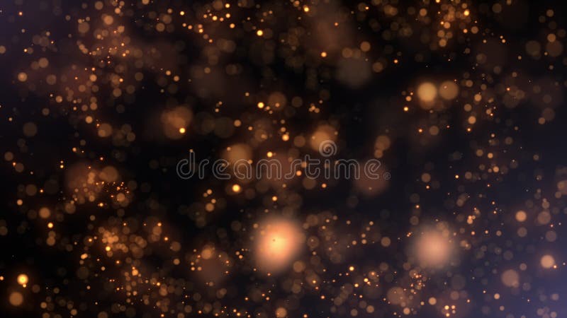 Gold Particles with Bokeh Pulsing and Spinning Stock Footage - Video of ...