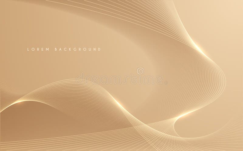 Gold Pastel Lines Abstract Bckground Stock Vector - Illustration of ...