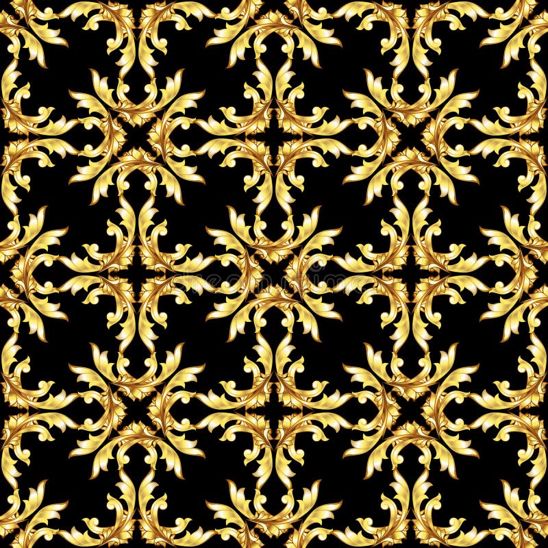 Gold pattern stock vector. Illustration of gold, painting - 59177714