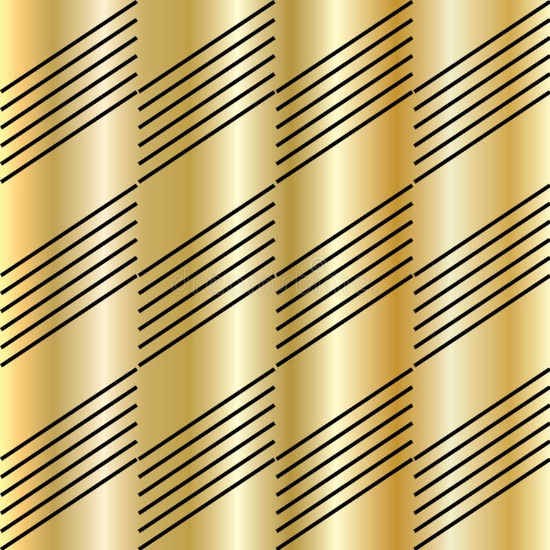 Gold Lines, Polka Dots, Black Background Vector Template Modern Design ...