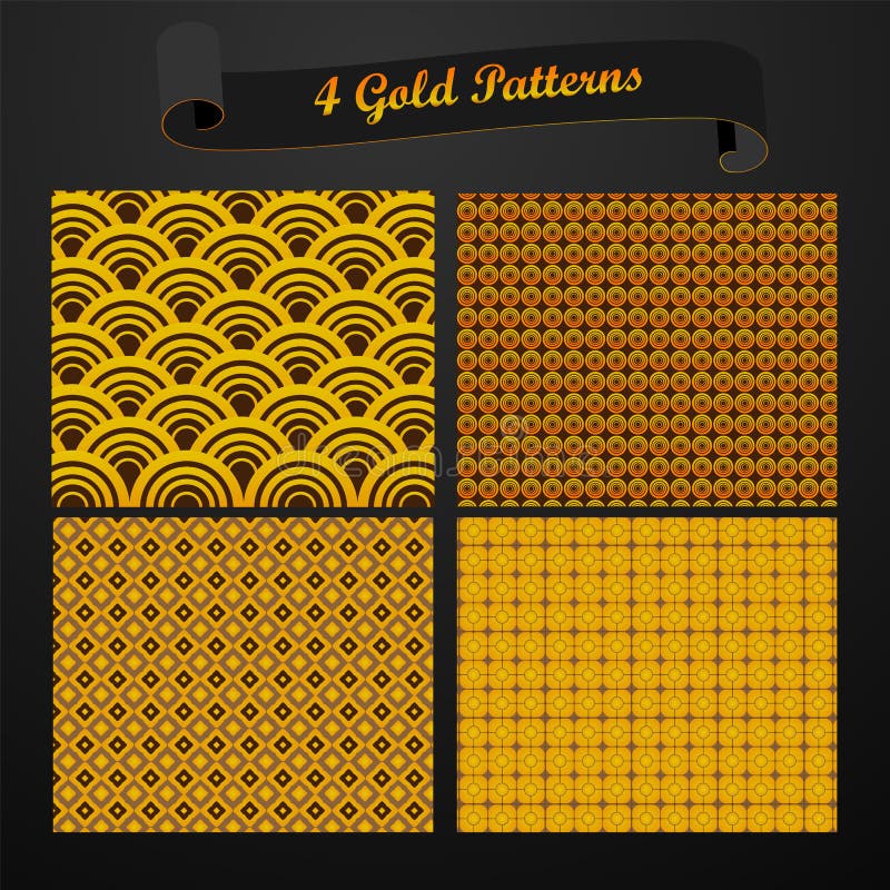 Gold patterns stock vector. Illustration of abstract - 98775042