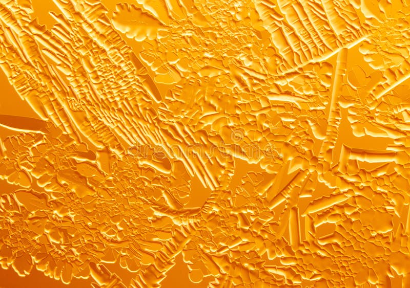 Gold Patterns from Frost on Glass As a Background Stock Photo - Image ...