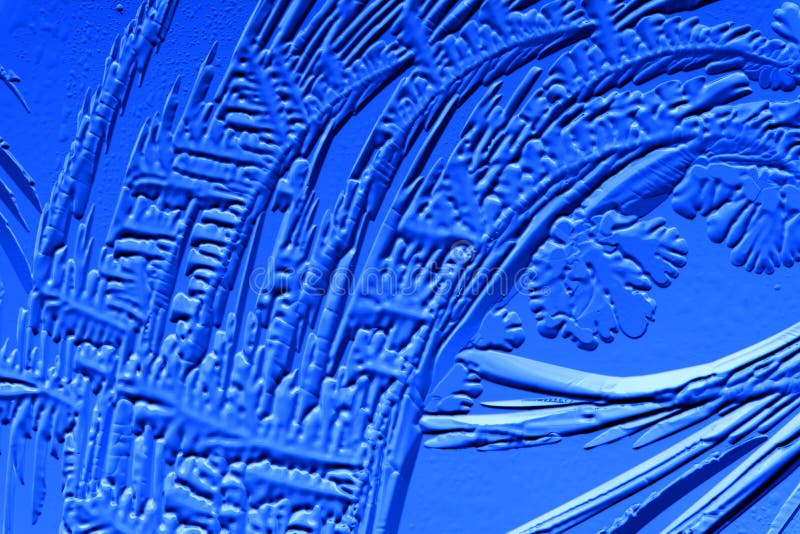 Gold Patterns from Frost on Glass As a Background. Stock Photo - Image ...