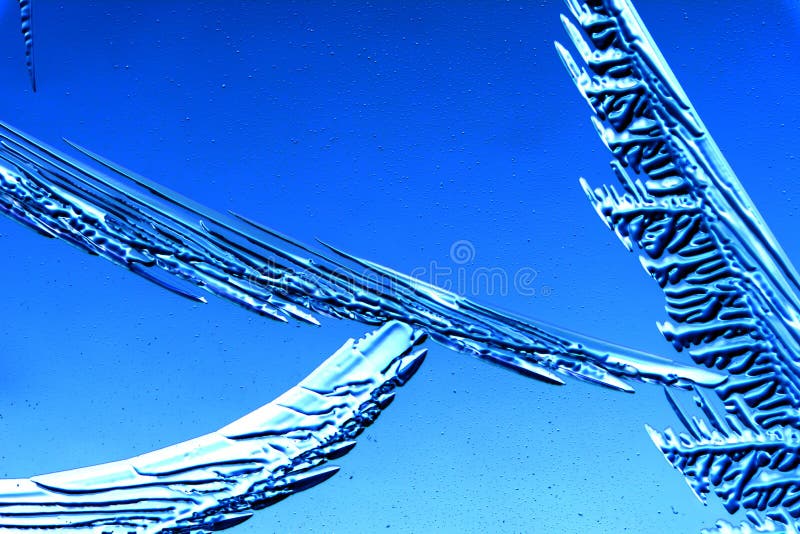 Gold Patterns from Frost on Glass As a Background. Stock Photo - Image ...