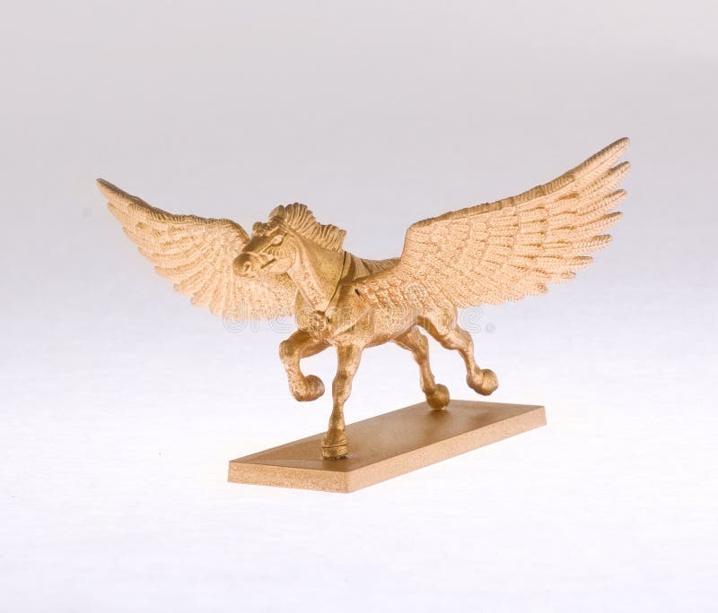 Gold pegasus stock image. Image of flying, feather, ideas - 6324173
