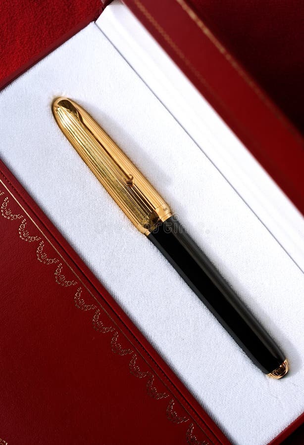 Gold Pen stock image. Image of brand, expensive, gold - 13850223