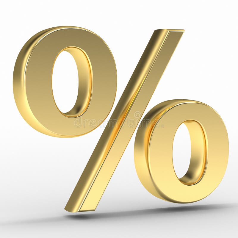 Gold percentage sign stock vector. Illustration of money - 36904761