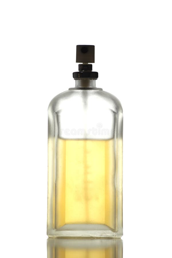 Gold Perfume Bottle Isolated. Stock Image - Image of fragrant ...