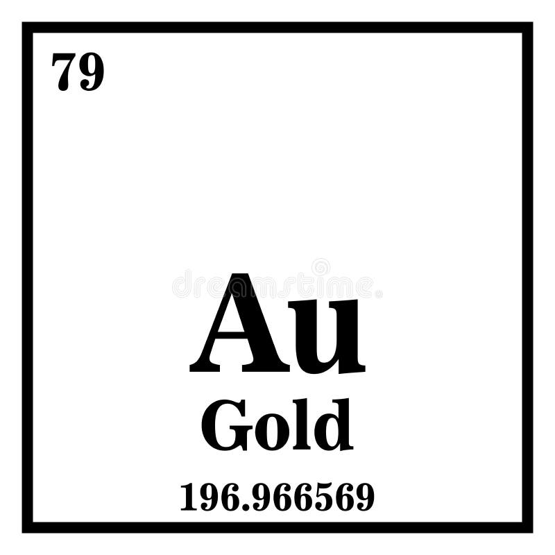 Gold Element Number 79 of the Periodic Table of the Elements ...