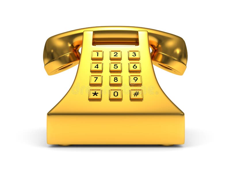 Gold phone stock illustration. Illustration of antiquated - 21984816