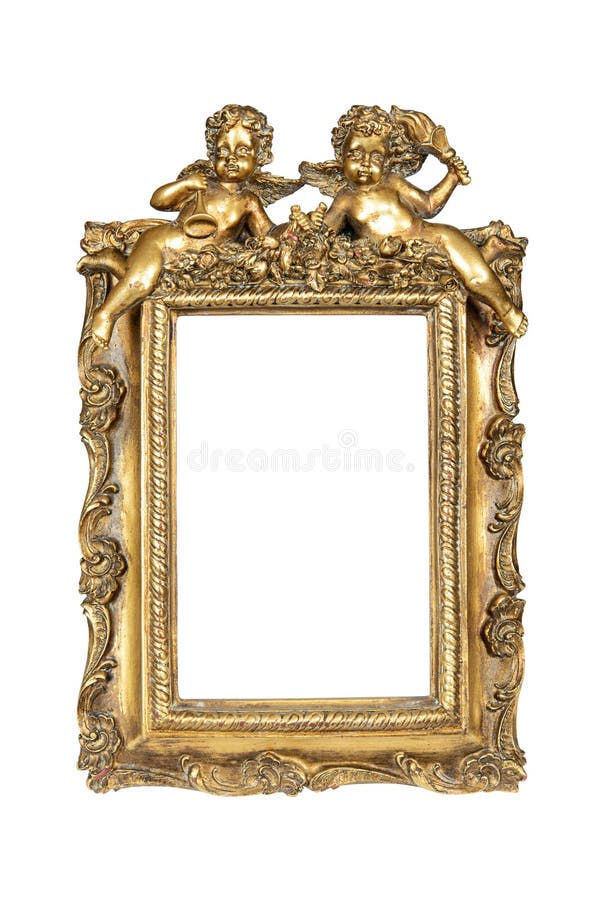 Gold picture frame stock photo. Image of blank, cherub - 45566104