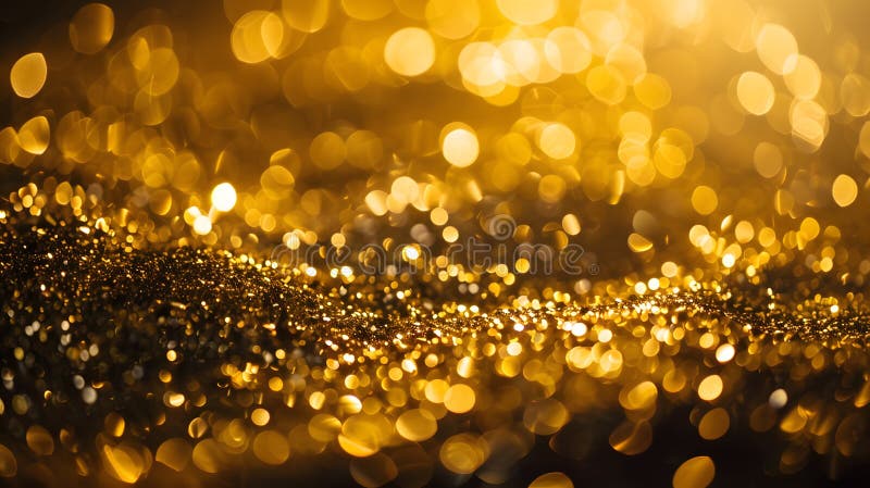 Gold, a Pile of Gold Dust Sparkling Under Direct Light Gold. Stock ...