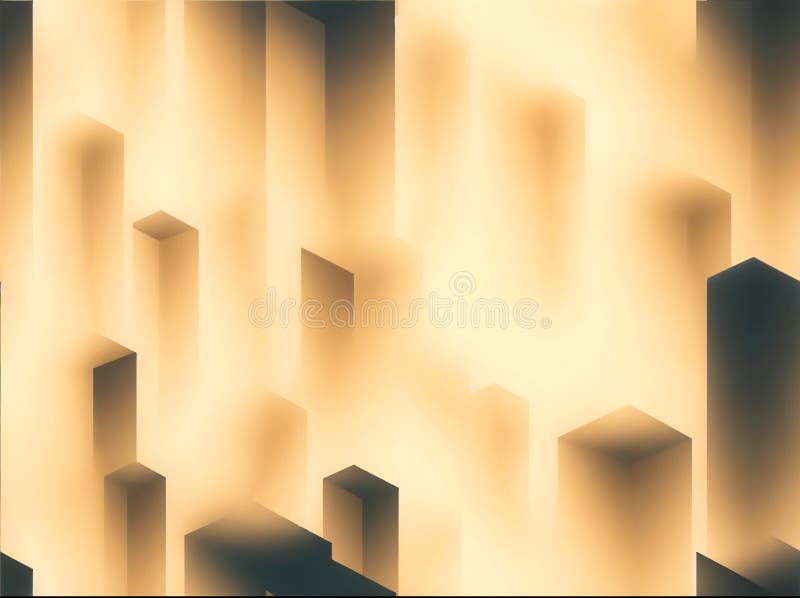 Gold Pillars Graph Abstract Background 3d Render Stock Illustration ...