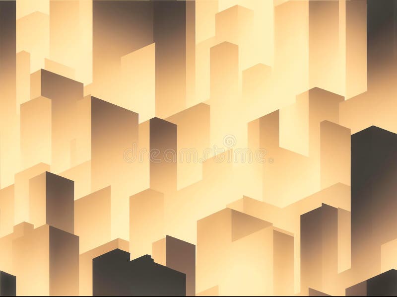 Gold Pillars Graph Abstract Background 3d Render Stock Illustration ...