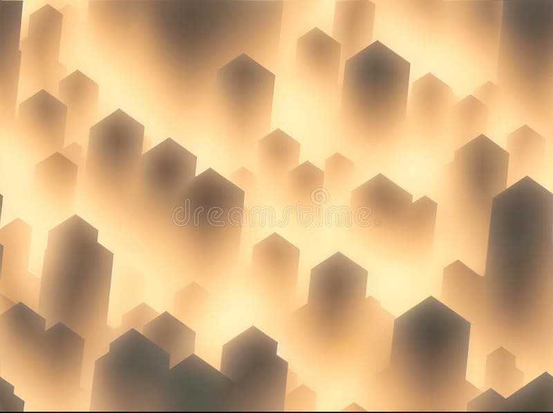Gold Pillars Graph Abstract Background 3d Render Stock Illustration ...