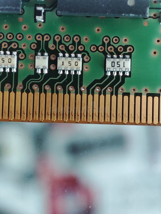 Gold pin of ram stock photo. Image of number, electronics - 258413538