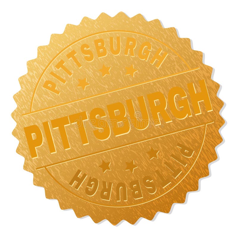 Gold PITTSBURGH Medallion Stamp Stock Vector - Illustration of text ...
