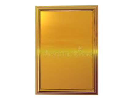 Gold Plaque stock illustration. Illustration of frame, abstract - 308369