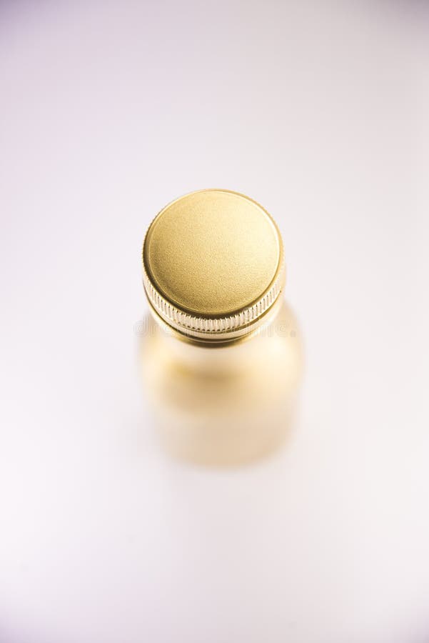 Gold plastic bottle stock image. Image of clean, liquid - 118673411