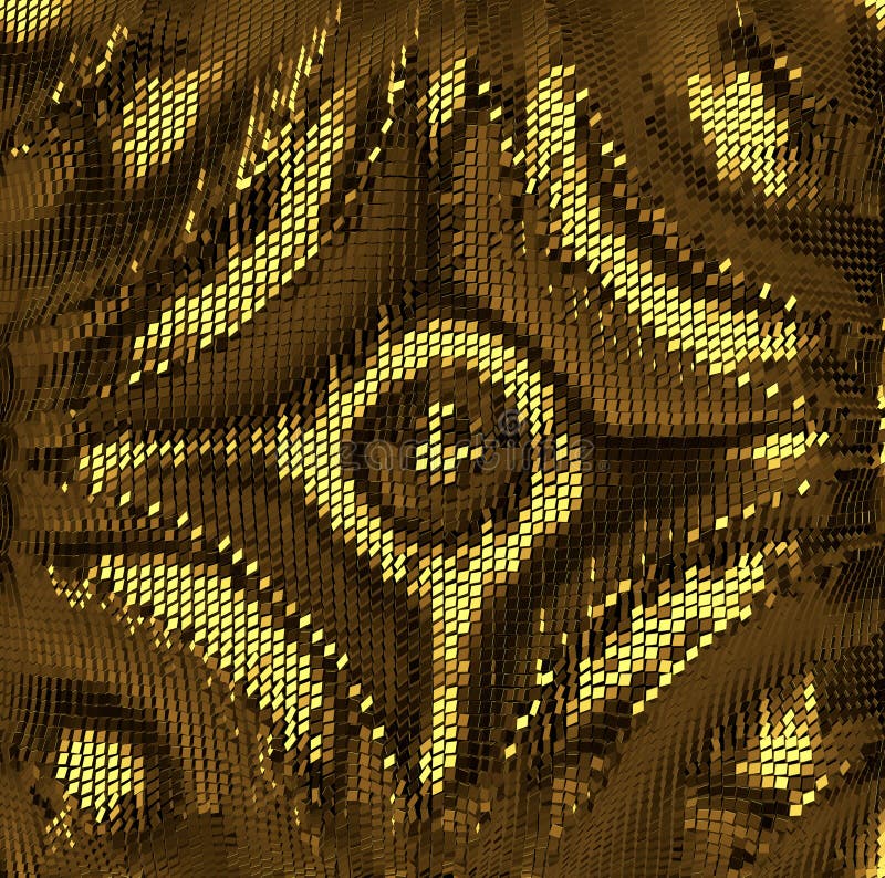 Gold Plate Pattern. 3d Rendering Stock Illustration - Illustration of ...