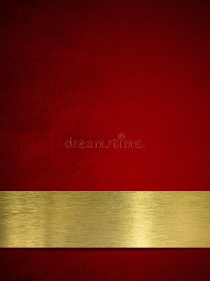 Gold Plate or Plaque on Red Background Stock Photo - Image of sign ...