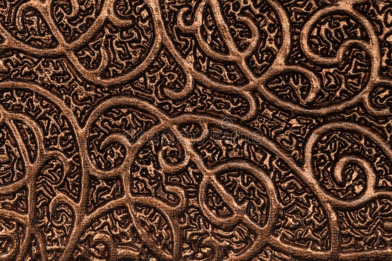 Gold Plated Metallic Textured Background with Patterns. Stock Photo ...