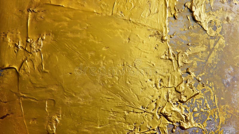 Gold Plating Texture Background. Painted Gold on the Wall. Copy Space ...