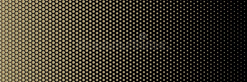 Gold Polygon Halftone Dots Effect. Stock Illustration - Illustration of ...