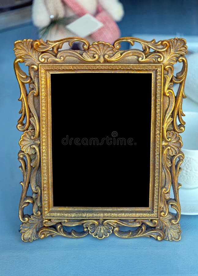 Gold Portrait Frame stock image. Image of golden, copy - 278520761