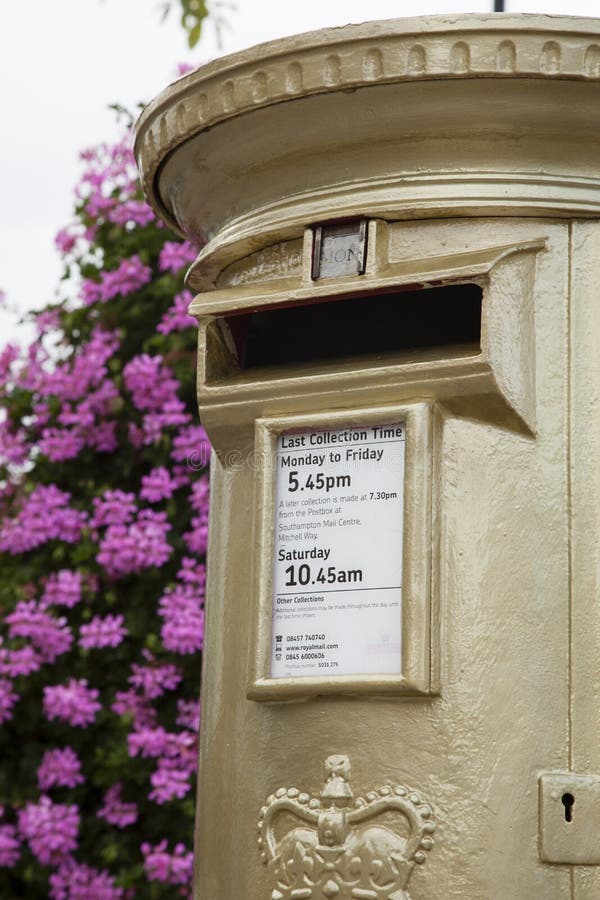 Gold Post Box editorial stock image. Image of olympics - 26075409