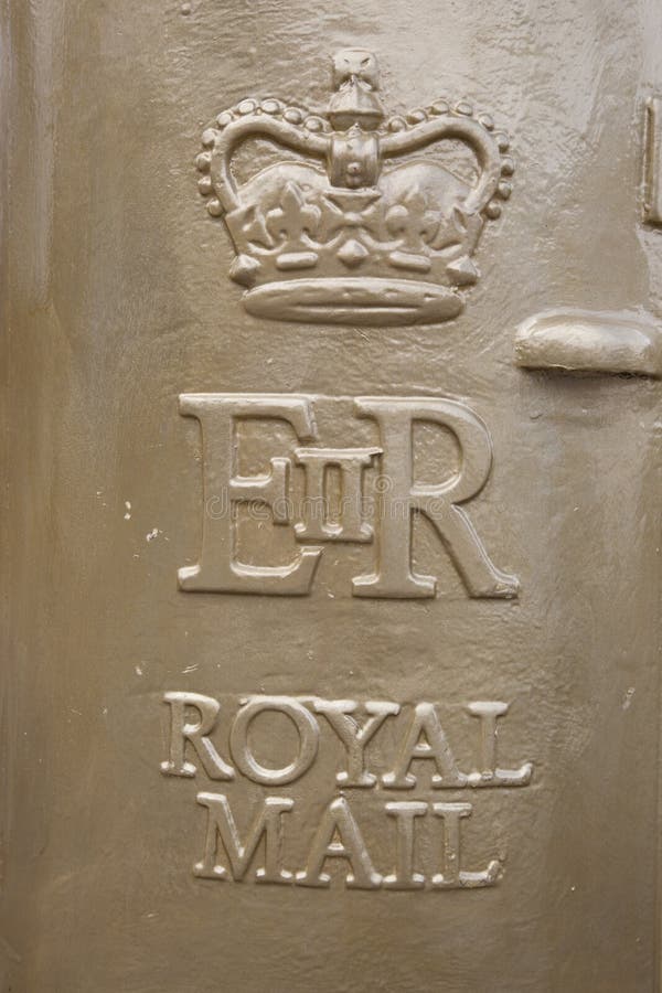 Gold Post Box. editorial stock image. Image of medal - 70931539