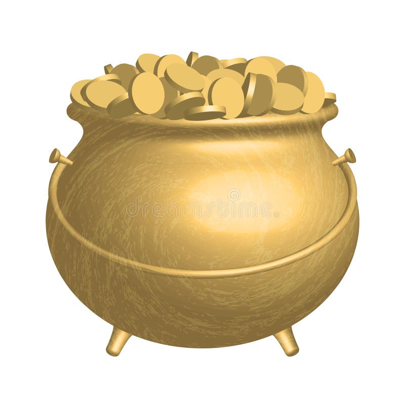 Empty Pot Gold Stock Illustrations – 552 Empty Pot Gold Stock ...