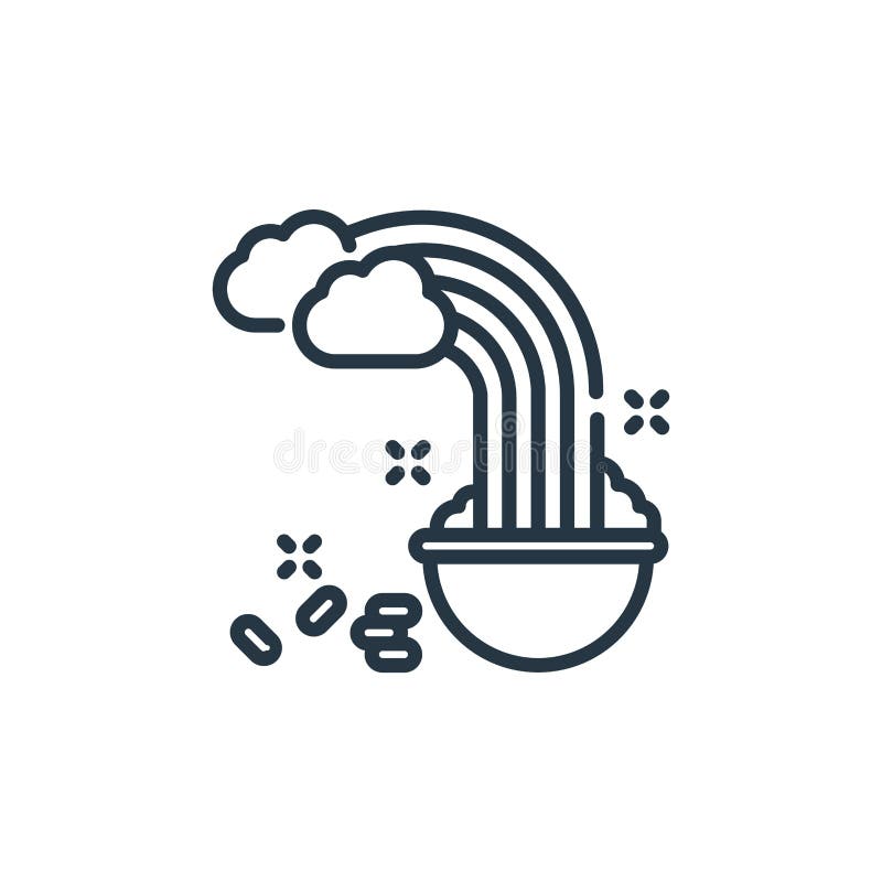 Gold Pot Icon Vector from St Patrick Day Concept. Thin Line ...