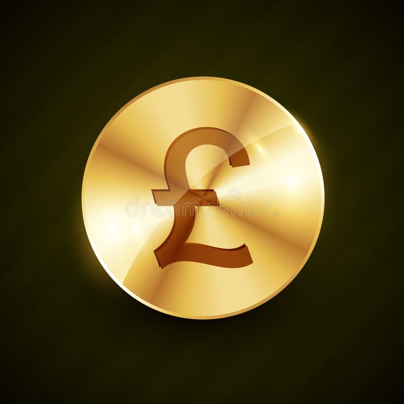Gold Pound Money Symbol Coin Vector Design Illustration Stock ...