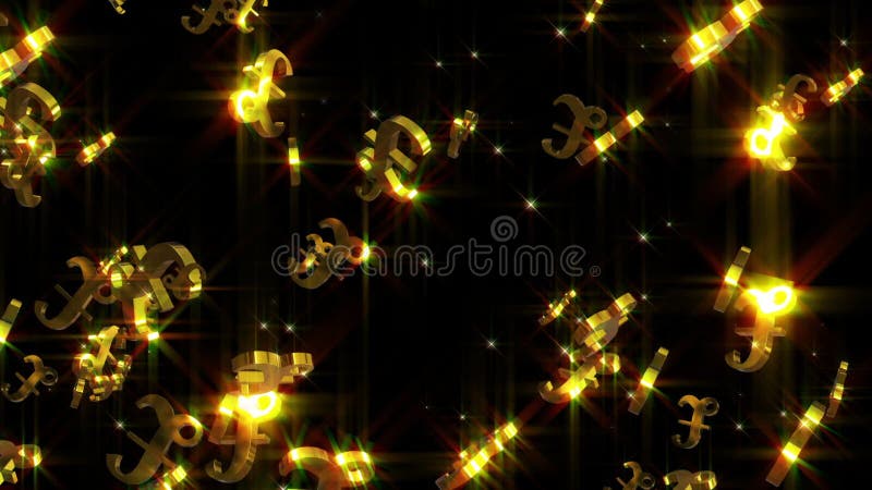 Gold Pound Money Symbol Particle Loop Animation Stock Footage - Video ...