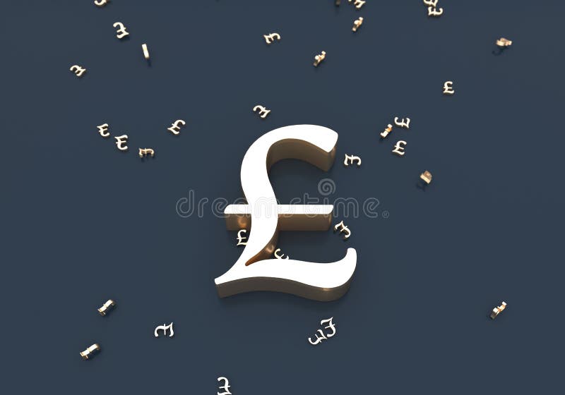 Gold Pound Sign stock illustration. Illustration of sign - 265413213