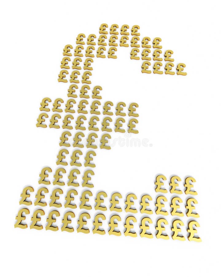 Gold pound signs graphic stock illustration. Illustration of closeup ...