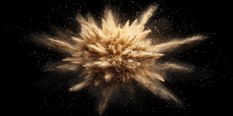 Gold Powder Explosion Background Stock Illustration - Illustration of ...
