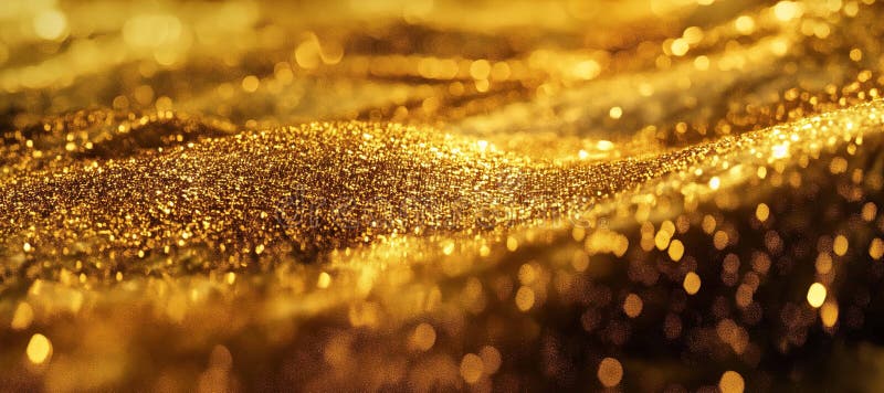 Gold Powder Texture Wave Background, Glow, Smoke Stock Illustration ...