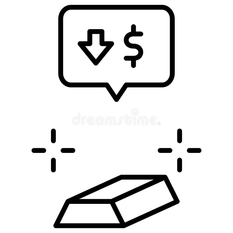 Gold Price Down stock vector. Illustration of money - 359267801