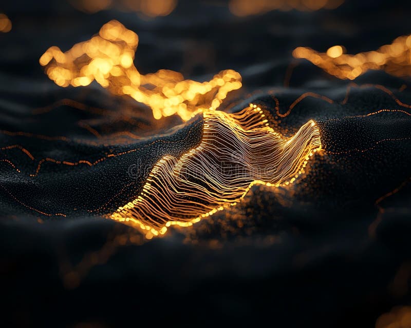 Gold Price, Inflation, Fluctuation Concept, Abstract Waves of Light ...