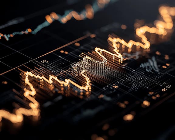 Gold Price, Inflation, Fluctuation Concept, Modern Data Visualization ...