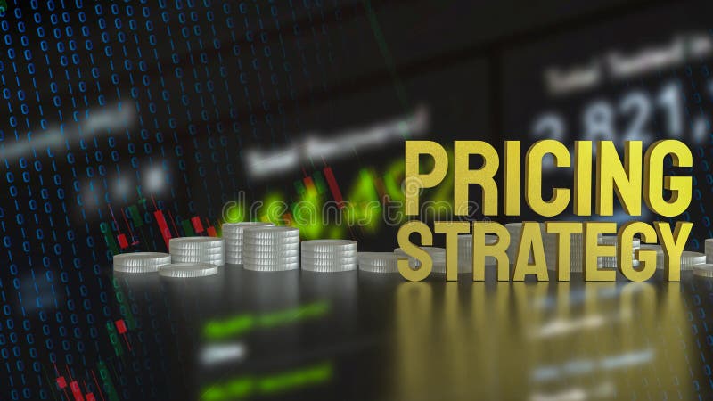 The Gold Pricing Strategy and Coins for Business Concept 3d Rendering Stock Illustration ...