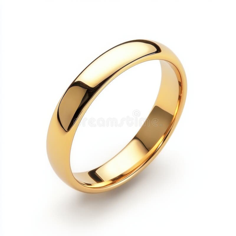 Gold Promise Ring Isolated on White Background Stock Illustration ...